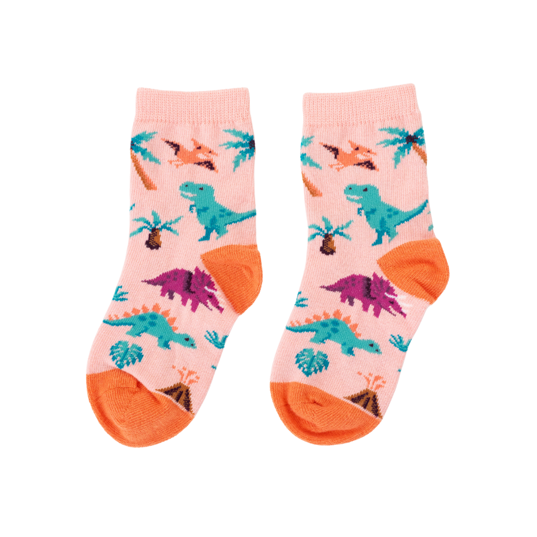 Nervous Rex Pink Kids Socks – Auckland Zoo
